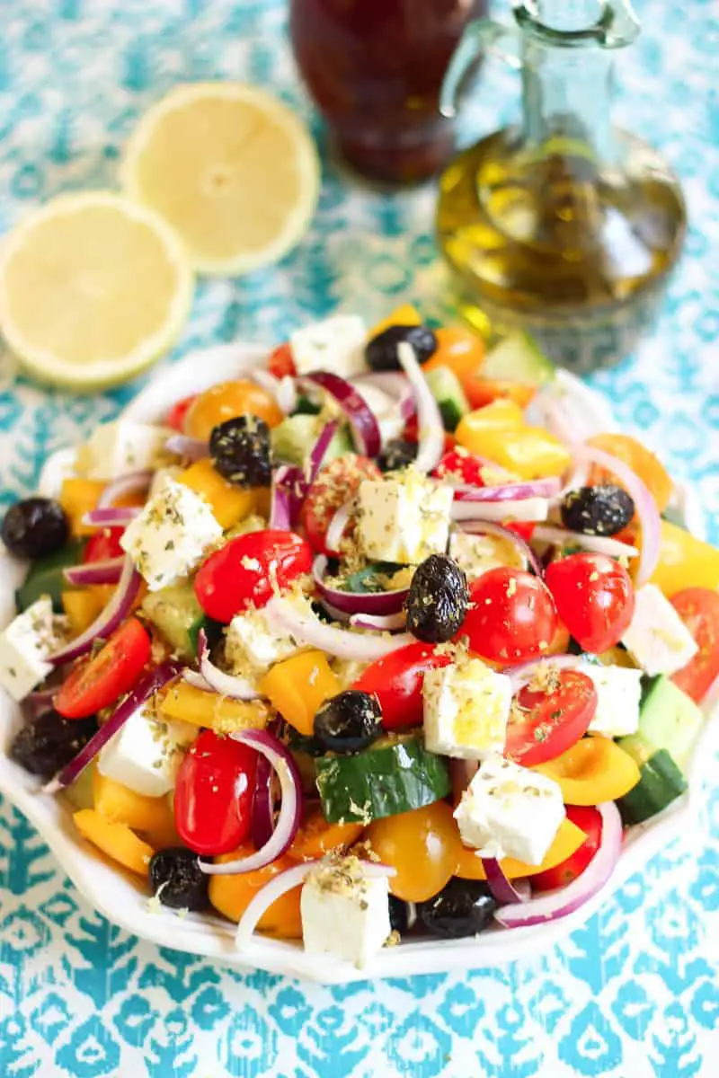 Salade grecque origan et zeste de citron - Elle Mijote Quelque Chose